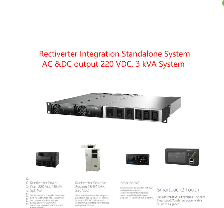 Standalone Eltek Rectiverter Integrated System 3kva 1 Phase 220 Vdc