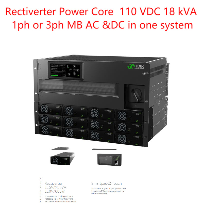 Power Core 110vdc Eltek Rectiverter 18 Kva 24kw 230v Flatpack Power System