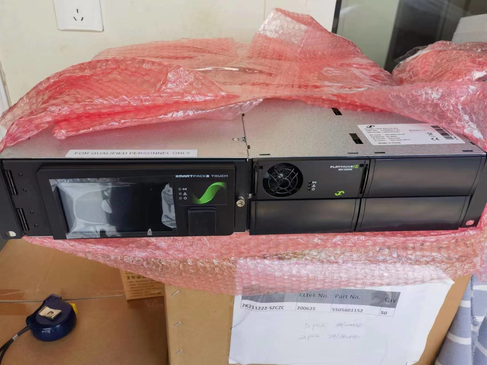 Eltek 48V 12KW Integrated DC Telecom Power System 2U Flatpack2 250A DC ...