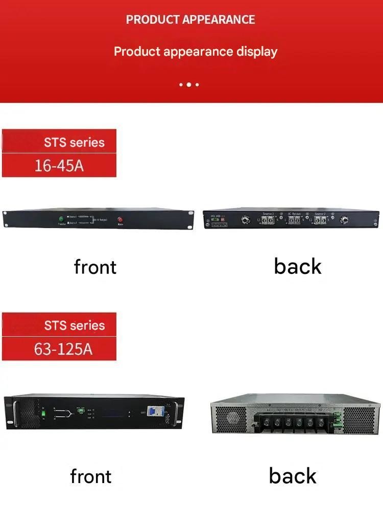 220V Output STS Dual Input Static Transfer Switch Single Phase 16A ...