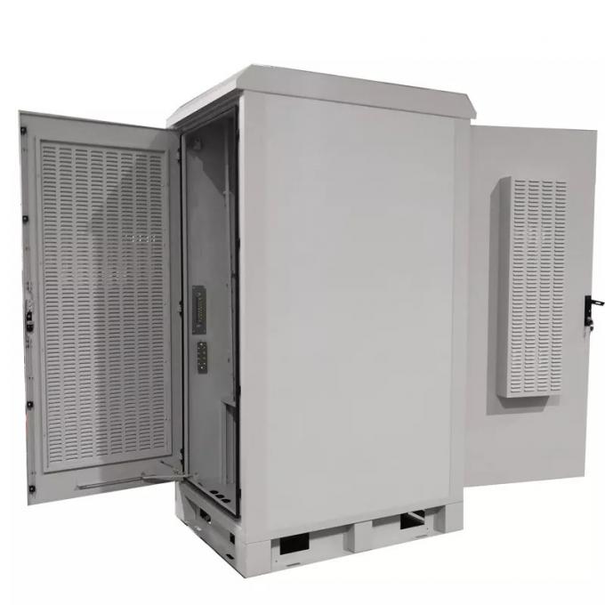 42U Outdoor Electric Weatherproof Data Cabinet With Cooling IP55 IP65